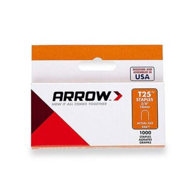 ARROW A256 T25 Staples 3/8" 10mm 1000 Pack | eBay UK