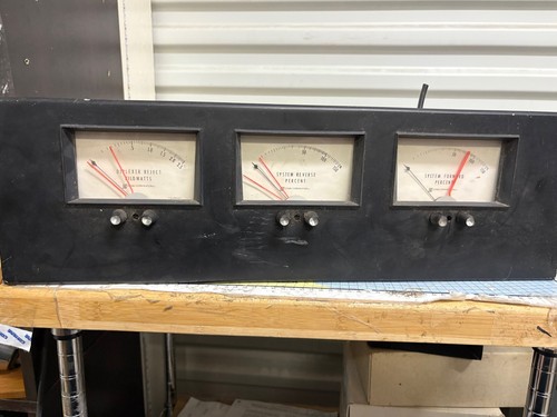 INDUSTRIAL SCALE 3 TEST METERS WITH RACK MAYBE MILITARY OR POWER PLANT ...