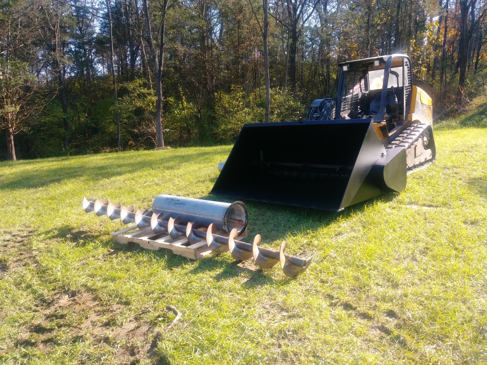 New switchable 8" And 12" Silt sock auger bucket includes 18"&24"&32 ...