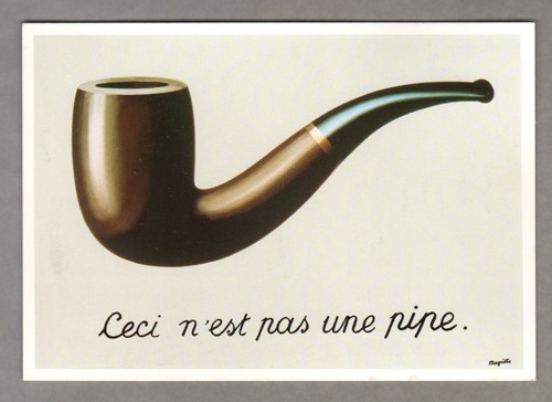Leci n'est pas une pipe Postcard, Vintage 1990, Rene Magritte The ...