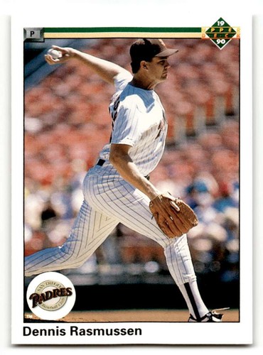 1990 Upper Deck #594 Dennis Rasmussen San Diego Padres Baseball Card ID ...