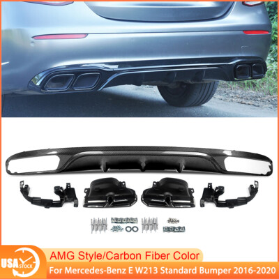 For 16-20 Mercedes-Benz E Class W213 Standard Bumper Rear Diffuser ...