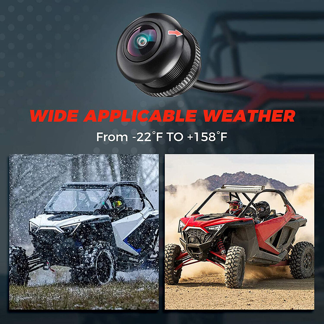 UTV Front Camera Kit for Polaris RZR XP 1000 / XP Turbo /PRO XP PRO R ...