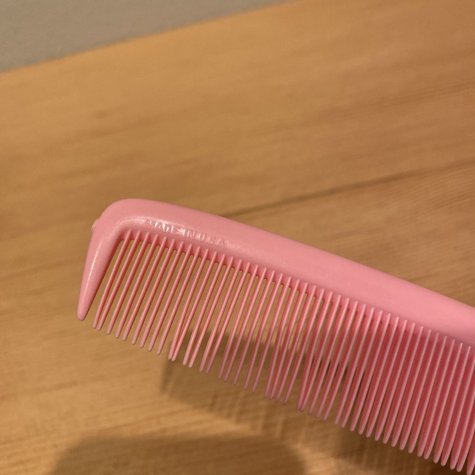 Vintage Unbreakable Comb Pink Rat Tail Made In USA Unbranded 8” | eBay