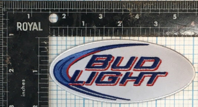 VINTAGE BUD LIGHT BEER ADVERTISING PROMOTIONAL SOUVENIR 4" OVAL IRON ON ...