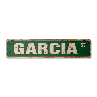 GARCIA Vintage Street Sign Childrens Name Room Metal Sign | eBay