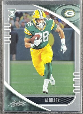 2020 Panini Absolute Football AJ Dillon Rookie Card #103 Green Bay ...