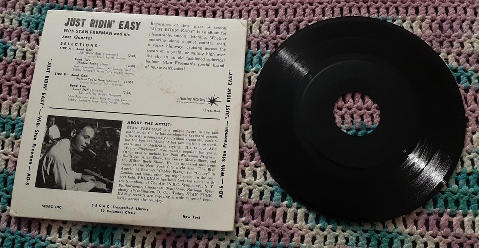 Stan Freeman 45 EP Just Ridin' Easy Sesac AD-5 ex labels peeled off | eBay