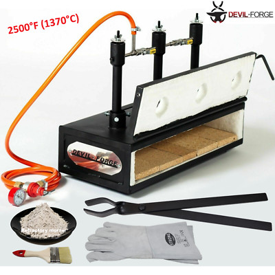 DEVIL-FORGE DFHS3+1D/3.6" Gas Propane Forge Farrier Burner +Tongs USA ...