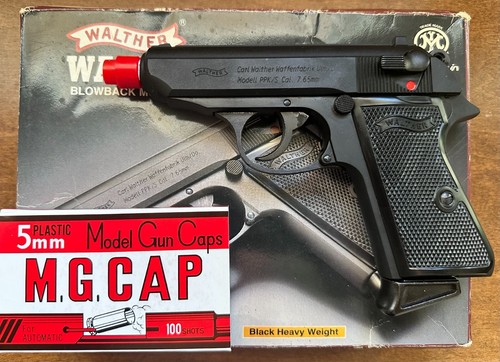 Marushin Walther PPK/S Black Heavy Weight Blowback Shell Ejecting Model ...