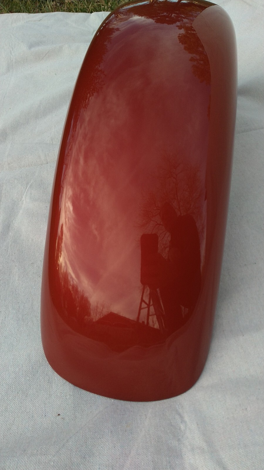 1998 Harley Davidson Fatboy Laser Pearl Red Paint Set Tanks Front ...