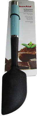 Kitchen Aid Scraper Spatula ~Aqua Blue Handle ~ Heat Resistant To 500 ...