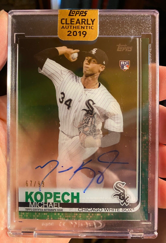 2019 Topps MICHAEL KOPECH Clearly Authentic Green /99 Auto Encased NM ...