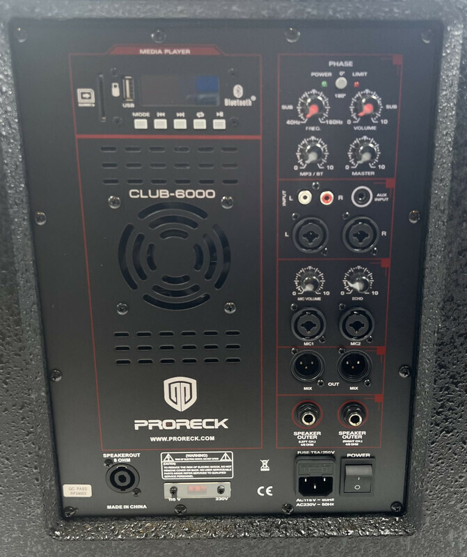 PRORECK CLUB-6000 15" PA SUBWOOFER 6000W | eBay