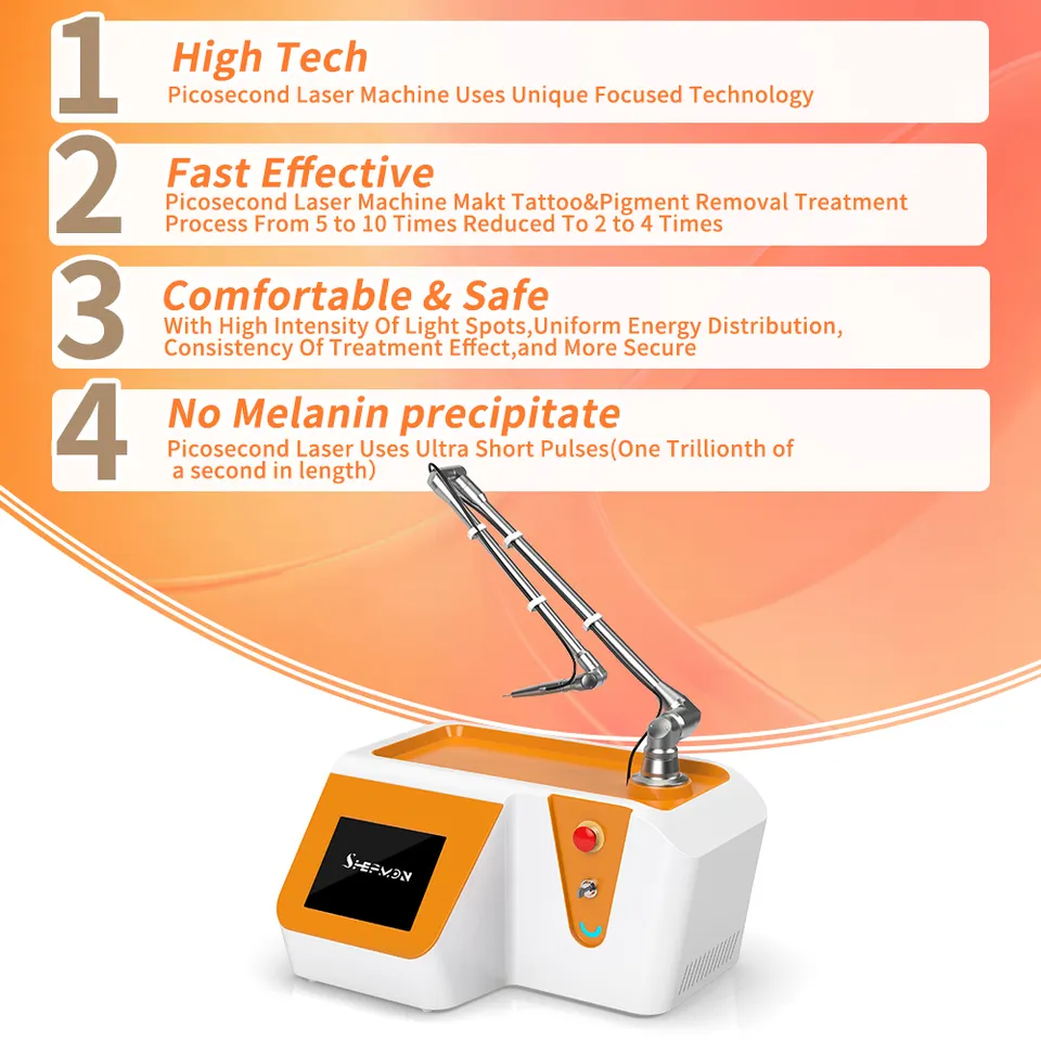 Pico Tattoo Removal Machines Picosecond Q Switched Nd Yag Laser 4 ...