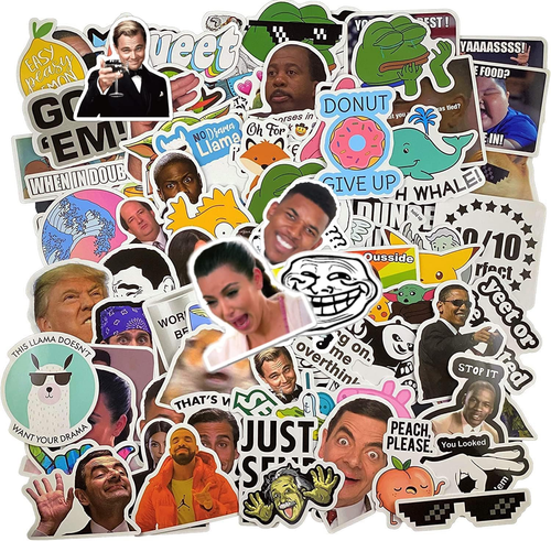 (122 Pcs) Funny Meme Vinyl Stickers Pack, Vine Stickers for Laptop ...