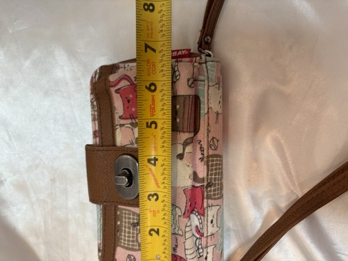 Unionbay Pink Canvas wallet with Cat Themed Wristlet multiple pockets ...