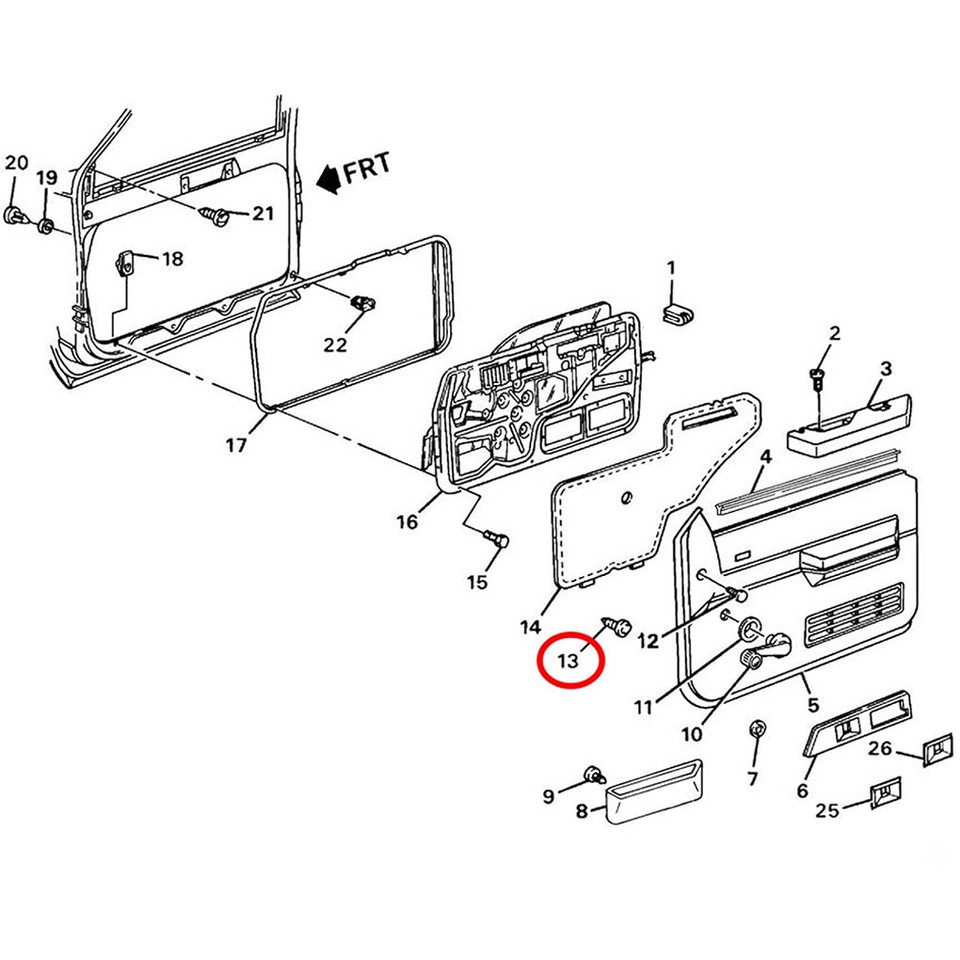 50Pcs Interior Door Trim Panel Retainers Clips For 88 -98 Chevy GMC OBS ...