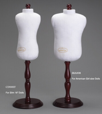 Dress Form for Sewing Doll Clothes, Sizes for 18" American Girl & Slim ...