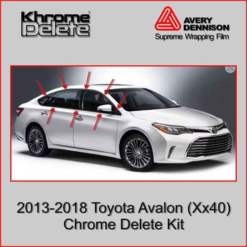Chrome Delete Vinyl Wrap fitting the 2013_2018 Toyota Avalon (XX40 ...