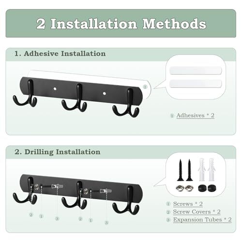 HOMEBROS Key Holder Wall Mount Key Hanger with 3 Double Key Hooks Small ...