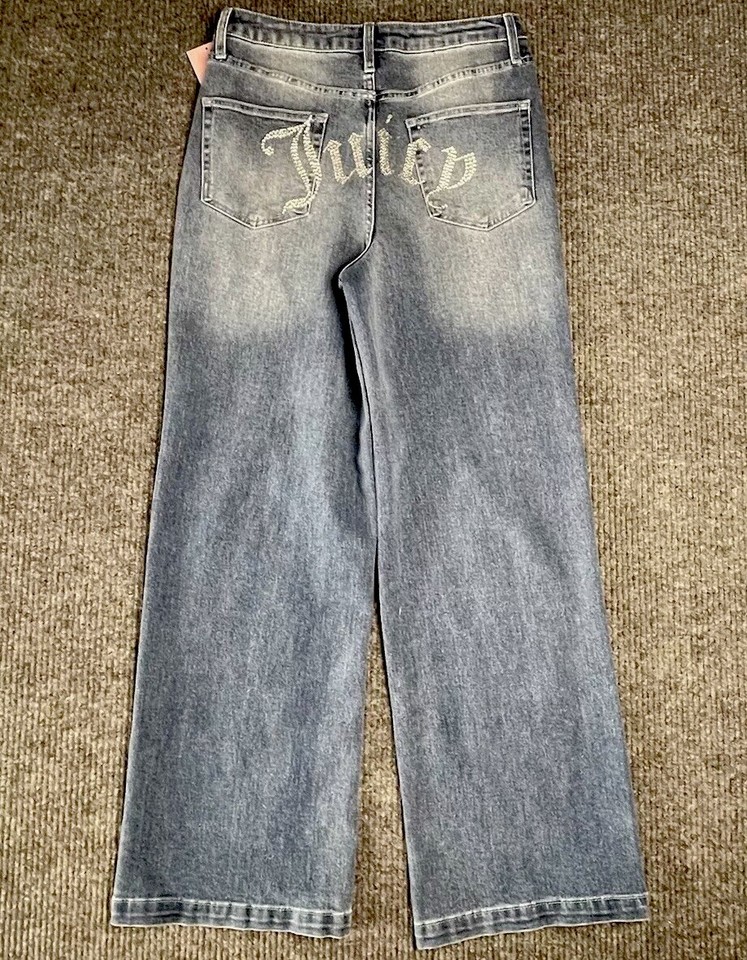Juicy Couture Jeans 9/29 "Lunita" Y2K High Rise Wide Leg Relaxed ...