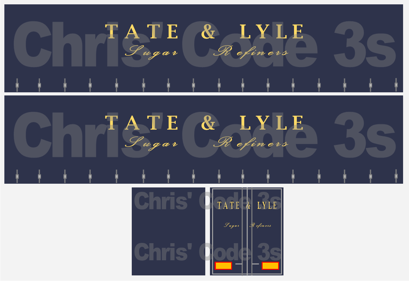 Code 3 Adhesive Vinyl Trailer Decals - Tate & Lyle Sugar - 1/50 1/76 1/ ...