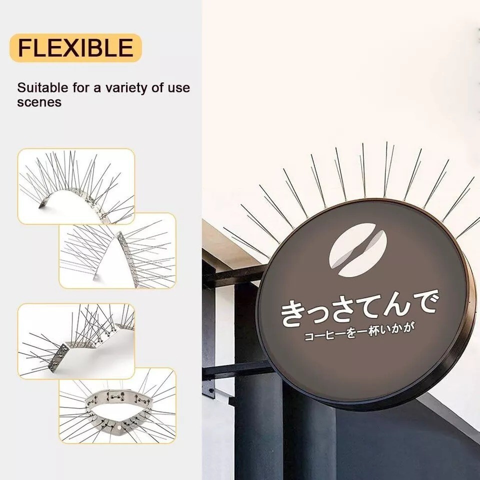 Bird Spikes With Stainless Steel Base Durable Bird Repellent Spikes ...