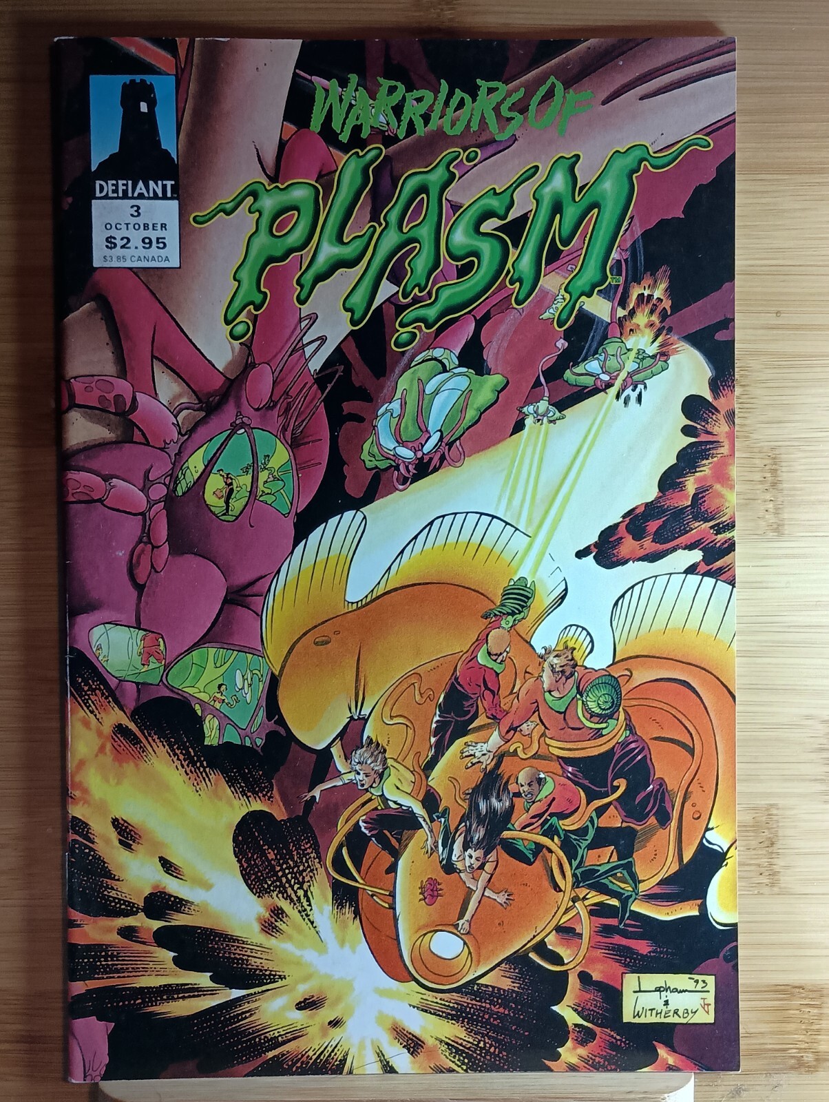 1993 Defiant Comics Warriors of Plasm 3 David Lapham Cover Art FREE ...