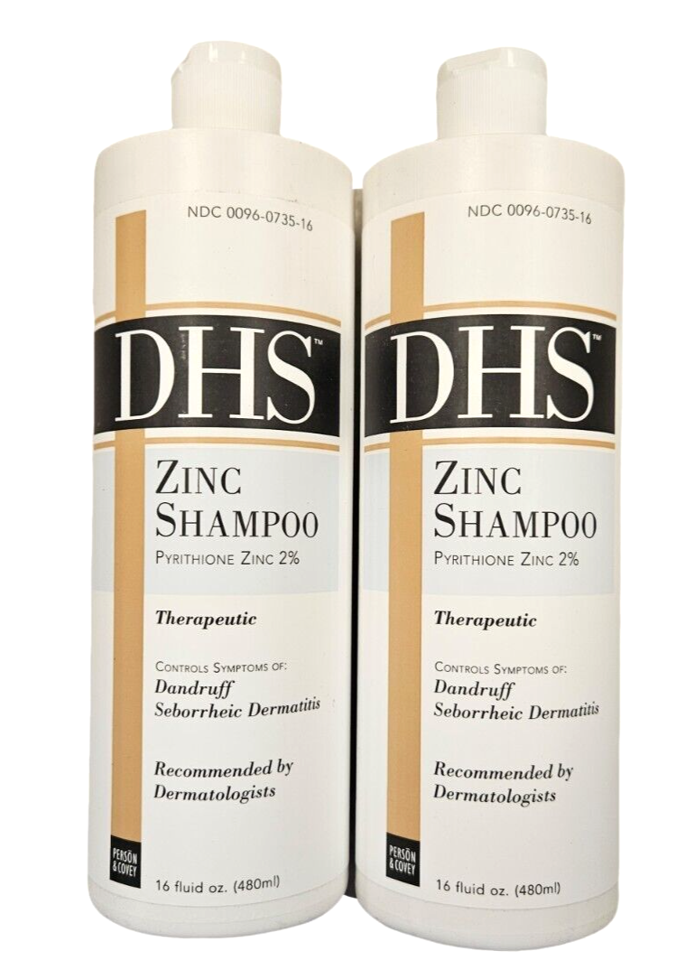 DHS ZINC Shampoo for Dandruff Control 16oz ( 2 pack ) __ NEW LOOK ...