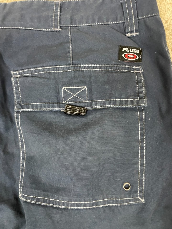 Vintage Plugg Jeans Cargo Pants Mens 34x30 Button Zip Fly Relaxed ...