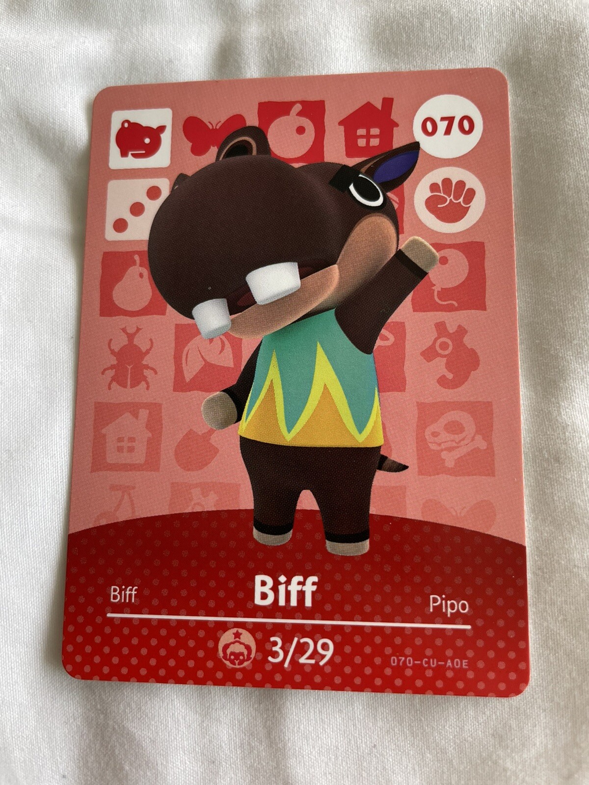 Nintendo Animal Crossing Card Biff Hippo 3/29 070 | eBay