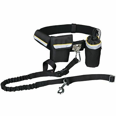 Dog Jogging Belt Hands Free Waist Dog Lead Dog Training belt Black 100 ...