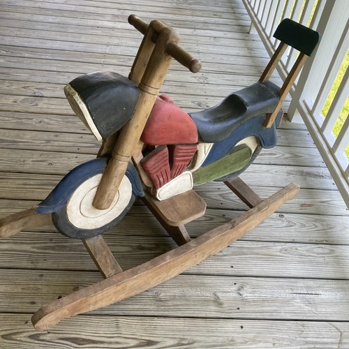 Wooden Children’s Rocking Motorcycle | eBay