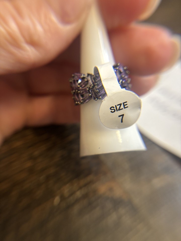 Bomb Party Sirens RG72168 Lunar Sirens Spell Amethyst CZ Hematite Ring ...