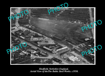 OLD POSTCARD SIZE PHOTO SHEFFIELD ENGLAND THE BALTIC STEEL WORKS c1950 ...
