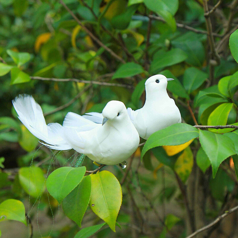 Artificial Pigeon Birds Fake Doves Simulation Feather Pigeon Wedding ...