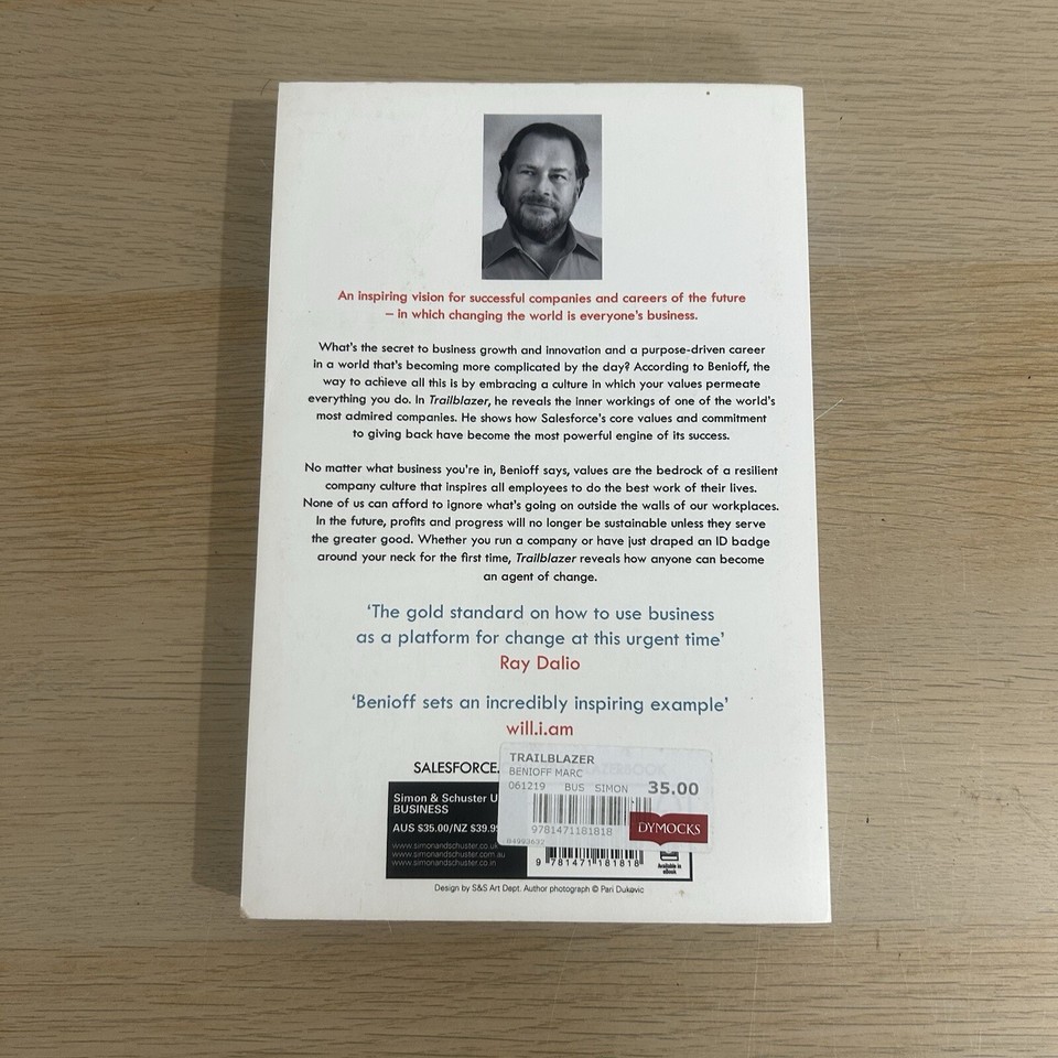 Trailblazer By Marc Benioff Paperback Power Of Business As The Greatest ...
