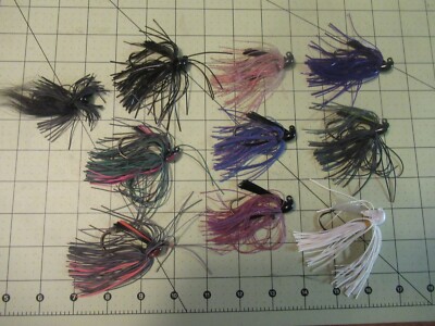 4 New Original Hand Tied Stanley Living Rubber Skirts Jig Asst 5/16 oz ...