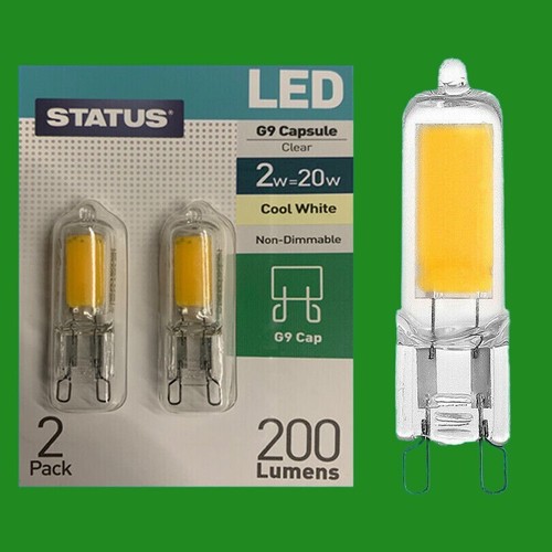 2x 2W G9 Capsule LED 200 Lumen,Allumage Instantané Ampoule Halogène ...