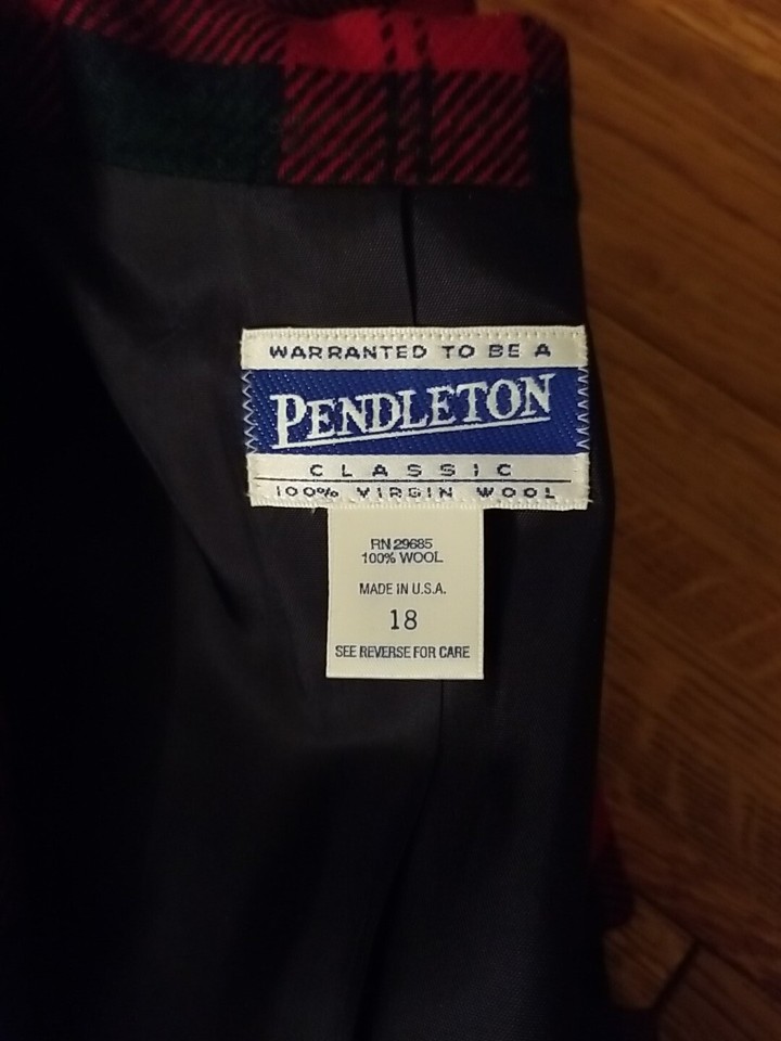 Vtg Pendleton Tartan Plaid Blazer And Pleated Skirt Size 18 | eBay