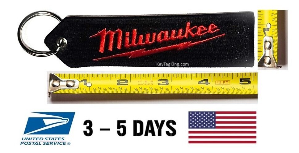Milwaukee Keychain Patch Embroidered Keychain Milwaukee Merch Key Fob ...