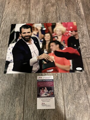 DONALD TRUMP JR SIGNED 11X14 PHOTO JSA COA MAGA DON PRESIDENT ...