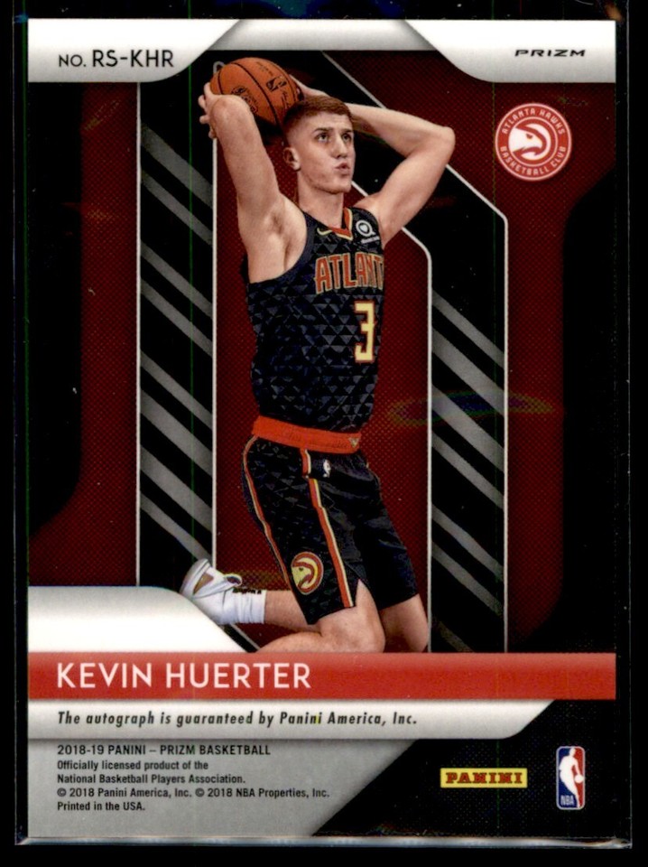 Kevin Huerter 2018-19 Panini Prizm Silver RC Autograph Rookie Auto #RS ...