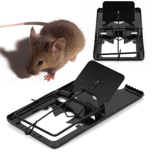 2PCS Black Rat Traps Metal Steel Mouse Traps Durable Mousetrap Pest ...