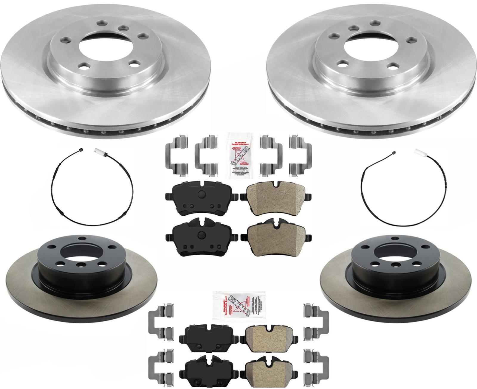 Front & Rear Brake Disc Rotors & Pads Sensors For Mini Countryman S ...