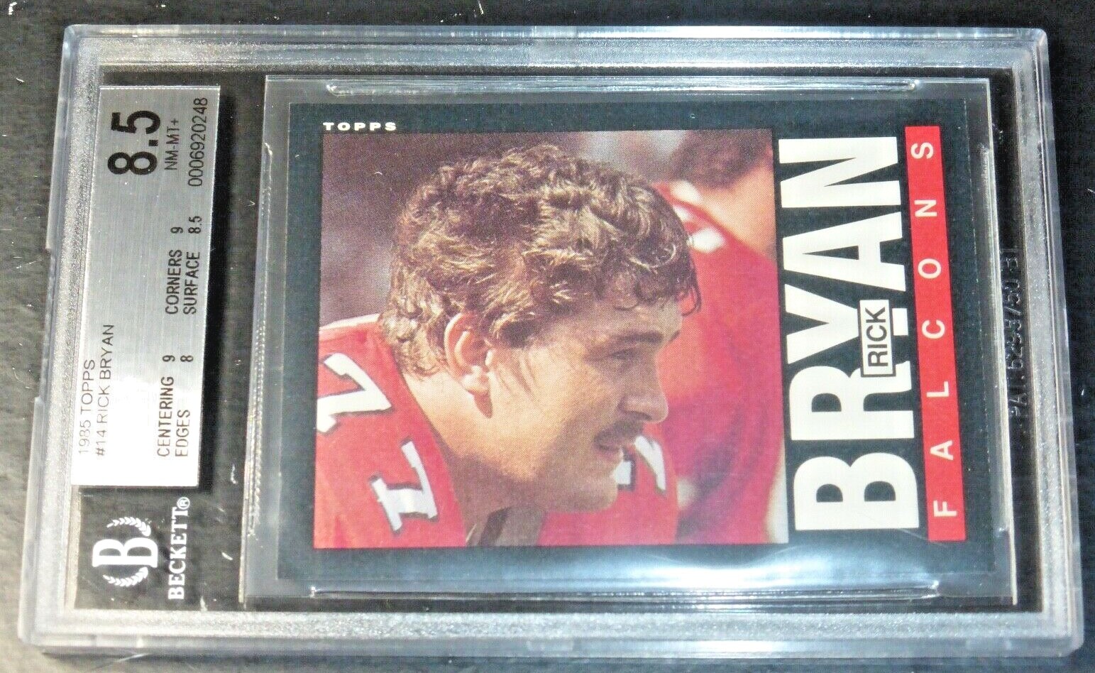 1985 TOPPS RICK BRYAN #14 ATLANTA FALCONS BGS 8.5 (9/9/8/8.5) NM-MT+ | eBay