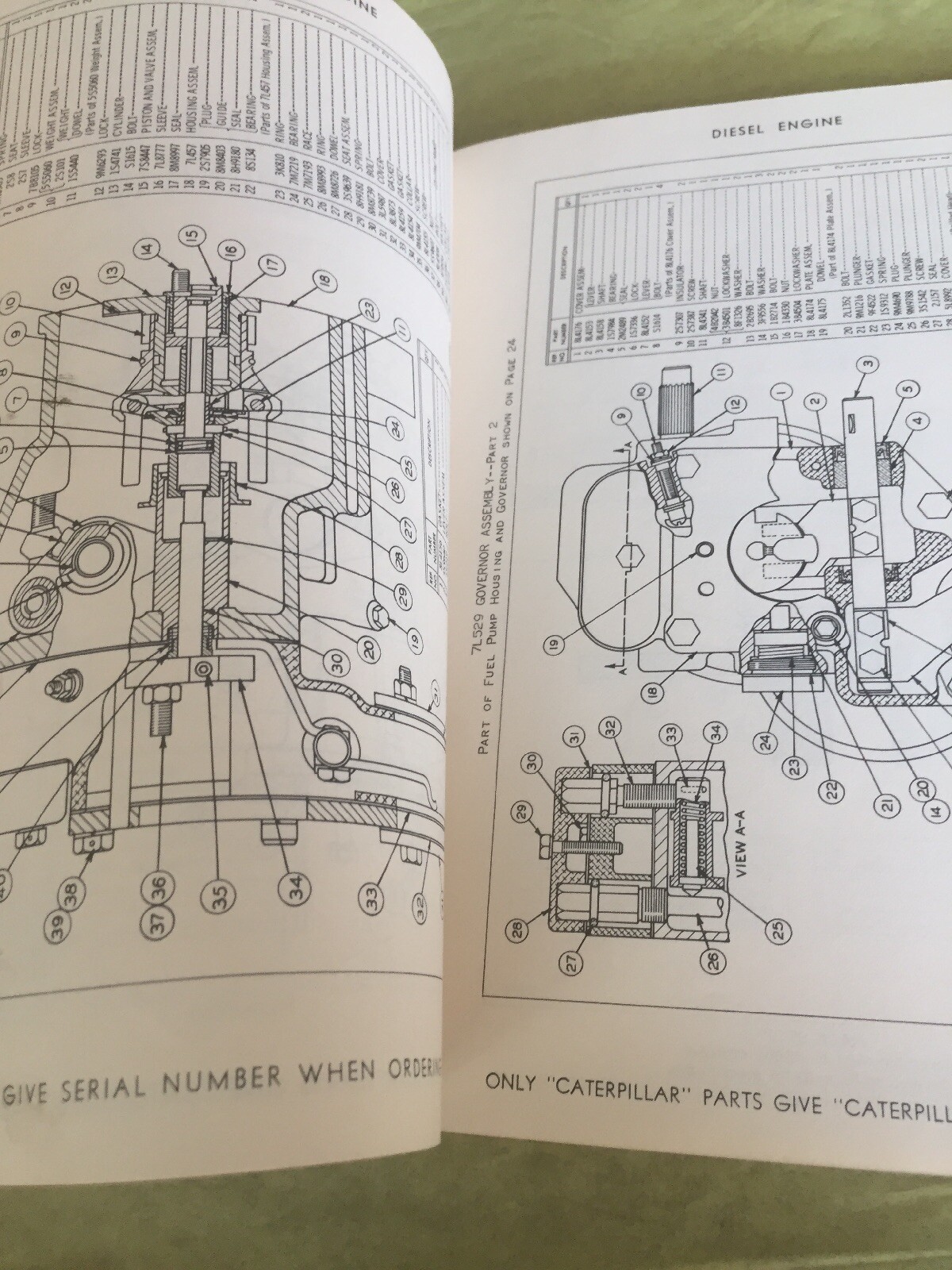 CAT CATERPILLAR D330C ENGINE PARTS MANUAL BOOK S/N 4B1-UP Ship Service ...