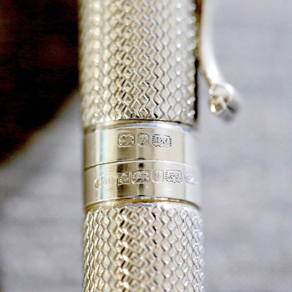 Yard-O-Led Viceroy Barley Sterling Silver B 18K Nib Fountain Pen | eBay ...