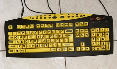 Keys-U-See Large Print Bright Keys Keyboard Usb Connection Ykb -Lp ...